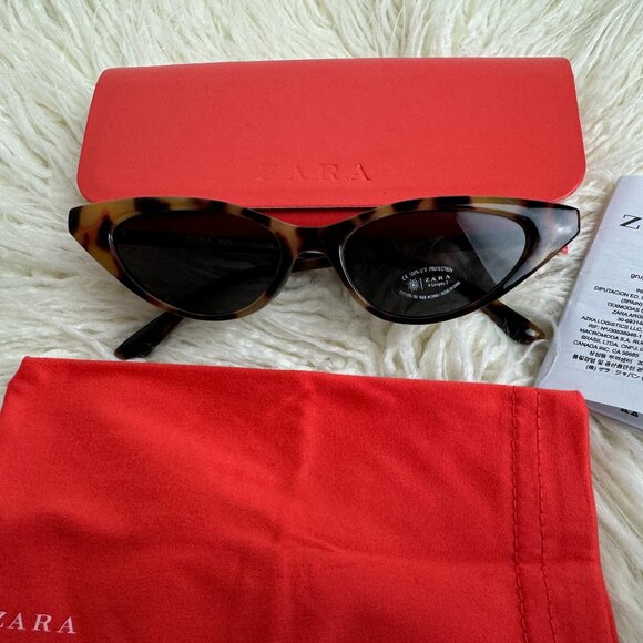 Zara | Accessories | Zara Cat Eye Sunglasses Animal Print 0 Uv ...